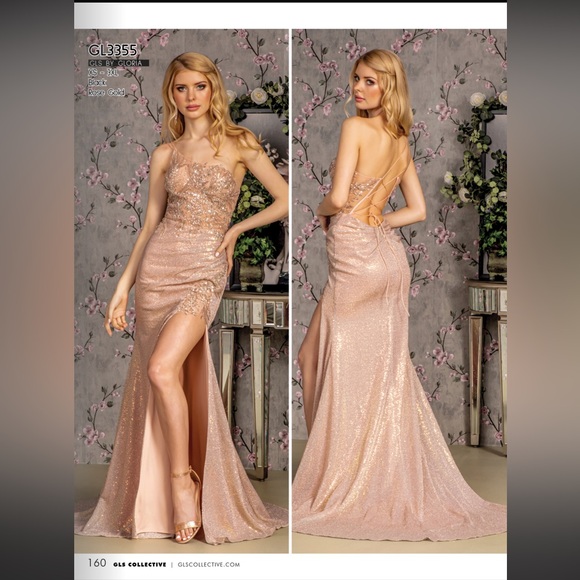 GLS Collective | Dresses | Gls Collective Luxurious Rose Gold Prom ...